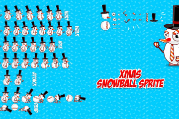 Xmas Snowball Character - Free Sprite - CraftPix.net