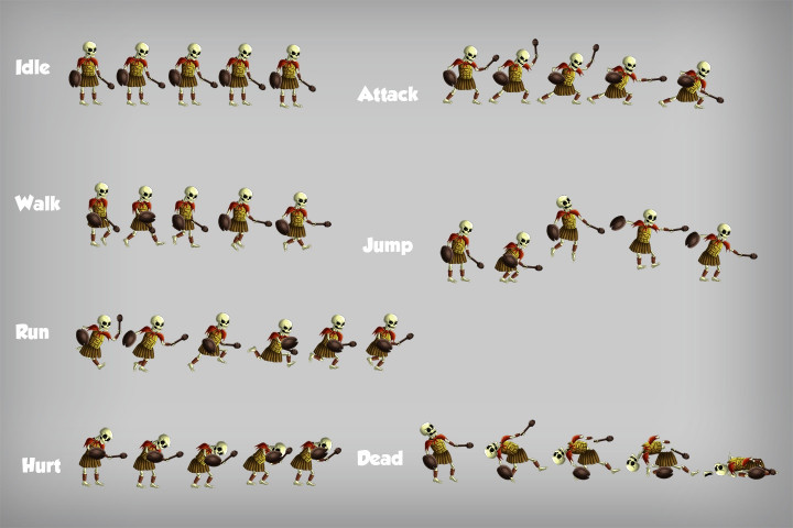 2D Game Skeleton Character Sprites - CraftPix.net