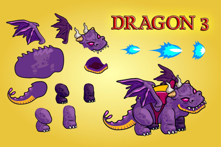 2D Fantasy Dragons Character Sprite - CraftPix.net
