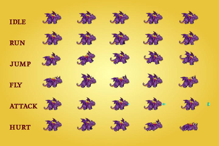 2D Fantasy Dragons Character Sprite - CraftPix.net