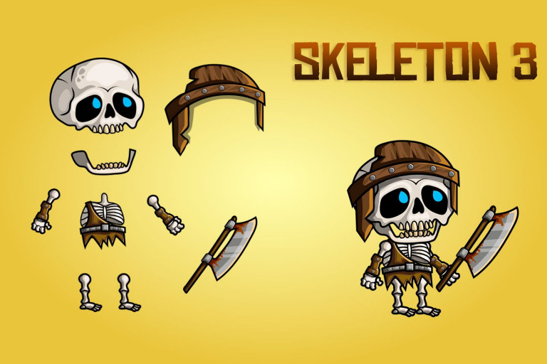 2D Fantasy Skeletons Character Sprite - CraftPix.net