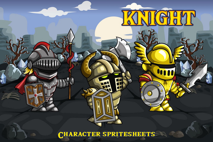 2D Fantasy Knight Free Character Sprite - CraftPix.net