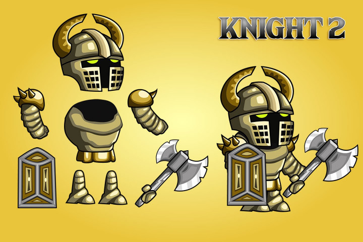 2D Fantasy Knight Free Character Sprite - CraftPix.net