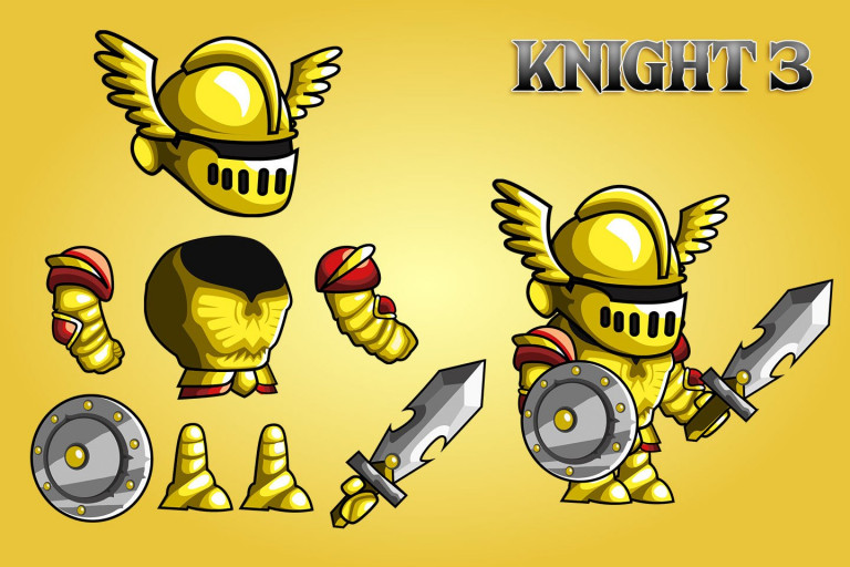2D Fantasy Knight Free Character Sprite - CraftPix.net