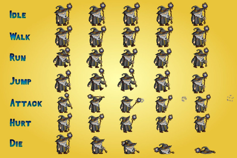 2D Fantasy Wizards Character Sprite - CraftPix.net