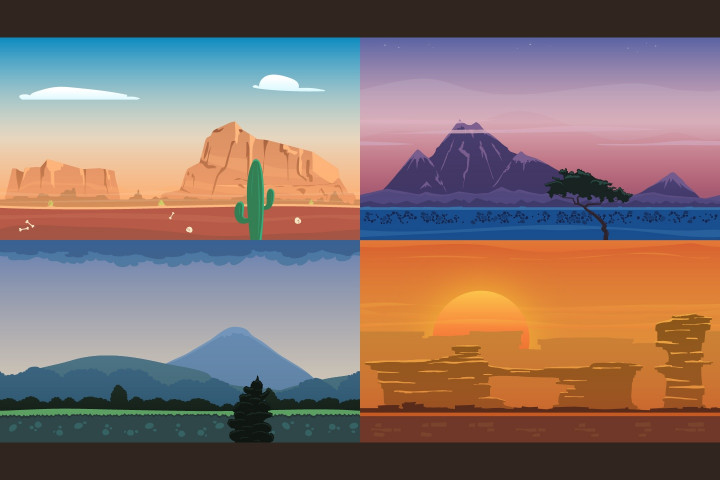 2D Mountain Backgrounds - CraftPix.net