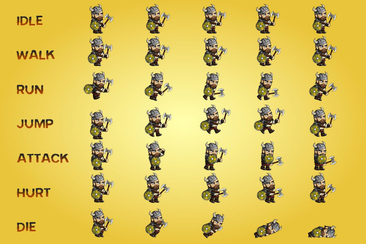 2D Fantasy Viking Character Sprite - CraftPix.net