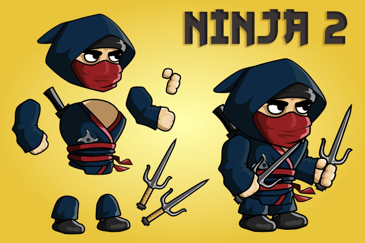 2D Fantasy Ninja Character Sprite - CraftPix.net