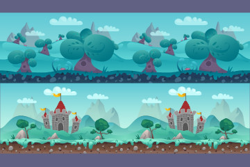 Free Cartoon Parallax 2D Backgrounds - CraftPix.net