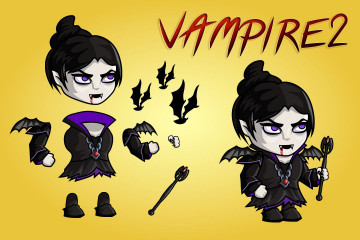 2D Fantasy Vampire Character Sprite - CraftPix.net