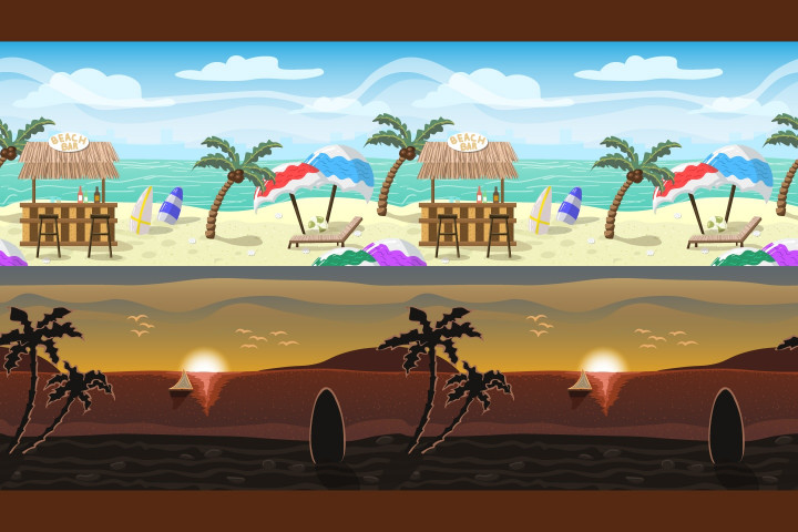 Free Beach 2D Game Backgrounds - CraftPix.net