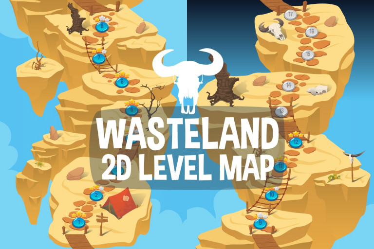 Level Map 2D Game Backgrounds - CraftPix.net