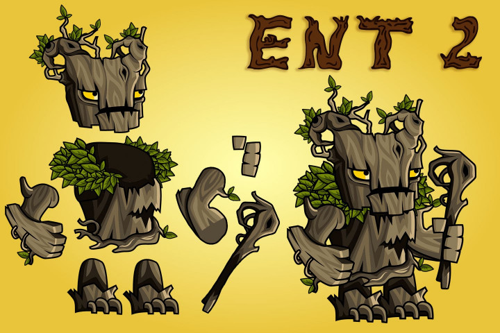 2D Fantasy Ent Character Sprites - CraftPix.net