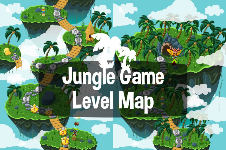 Free Jungle Cartoon 2D Game UI - CraftPix.net