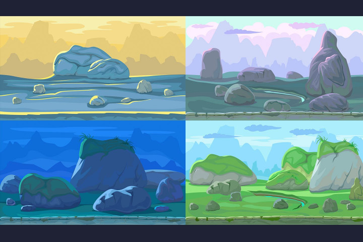 Stone Scrolling 2D Game Backgrounds - CraftPix.net