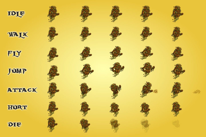 2D Fantasy Elemental Character Sprites - CraftPix.net