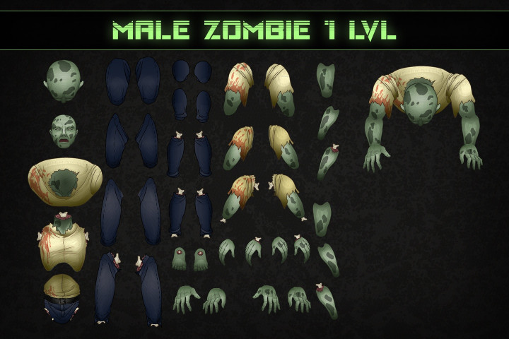 TDS: Zombie Character Sprites - CraftPix.net
