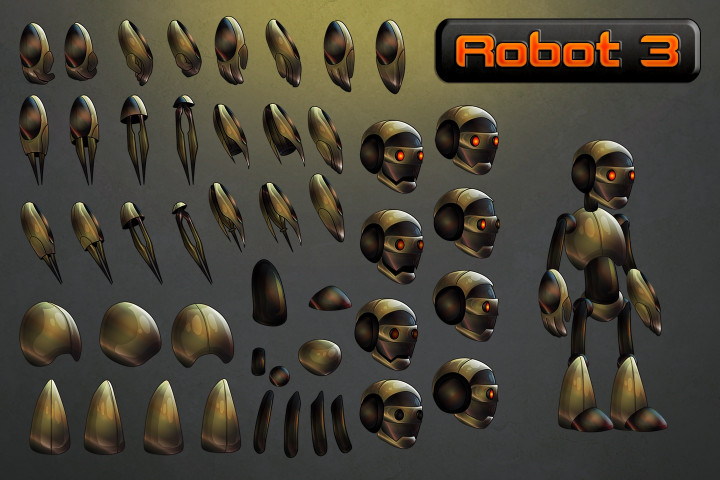 2D Robot Character Sprites - CraftPix.net