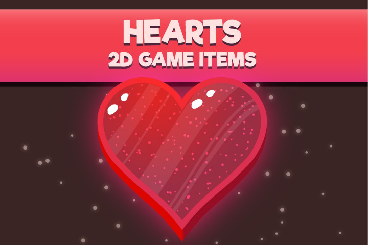 Love Hearts 2D Game Items - CraftPix.net