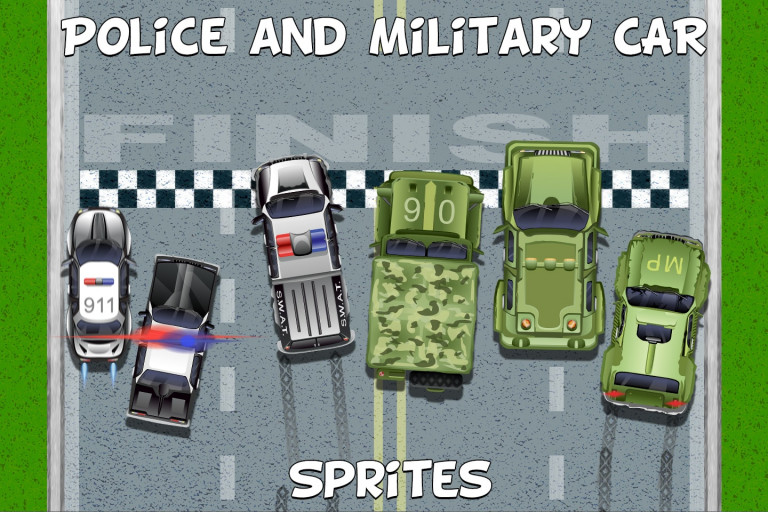 Top Down Police and Military Car Sprites - CraftPix.net