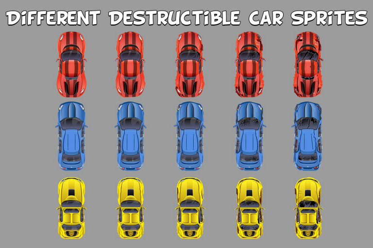 Top Down Racer Car Sprites - CraftPix.net