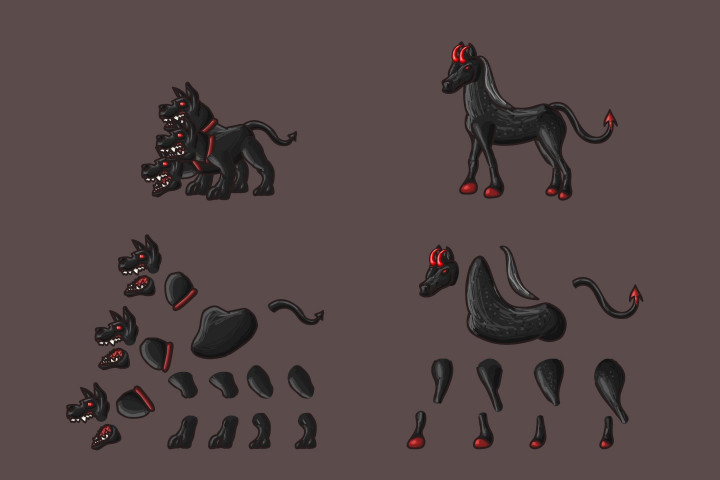 2D Fantasy Demon Warrior Character Sprites - CraftPix.net