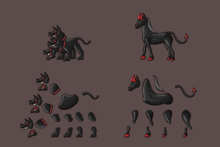 2D Fantasy Demon Warrior Character Sprites - CraftPix.net