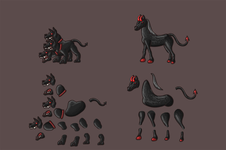 2D Fantasy Demon Warrior Character Sprites - CraftPix.net