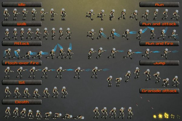 Alien Cyborg 2D Character Sprites - CraftPix.net