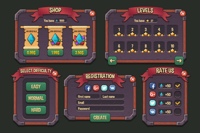 Fantasy Strategy Game UI - CraftPix.net