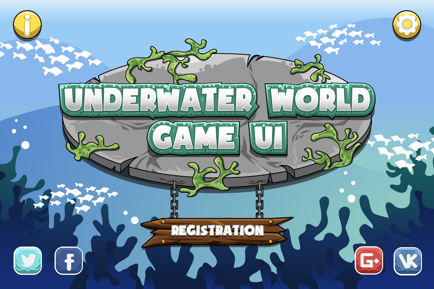 Underwater World Game UI - CraftPix.net