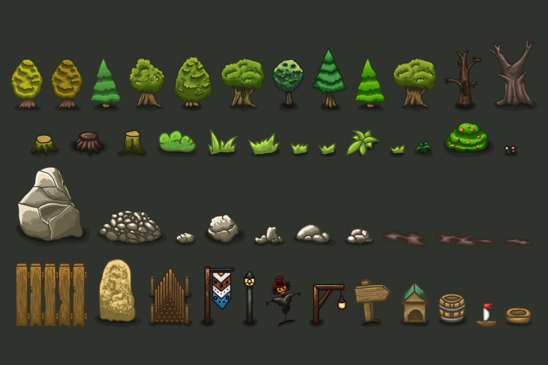 2D RPG Summer Tileset - CraftPix.net
