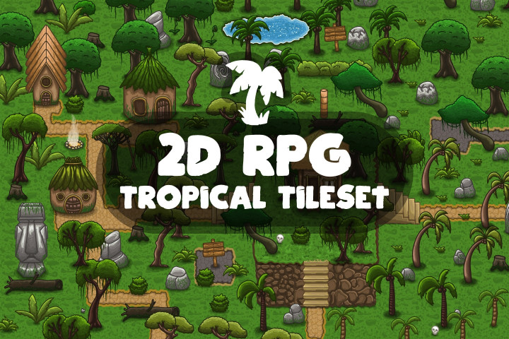 2D RPG Tropical Tileset - CraftPix.net