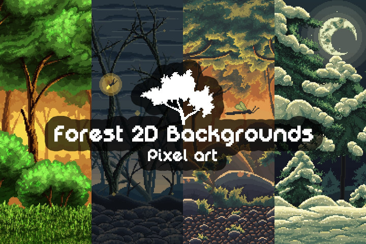 Pixel Art Forest 2D Backgrounds - CraftPix.net
