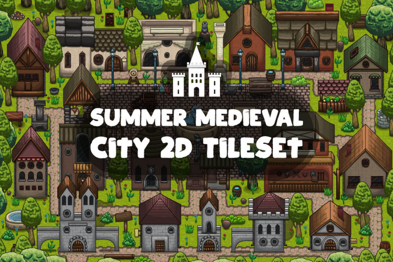 Summer Medieval City 2D Tileset - CraftPix.net