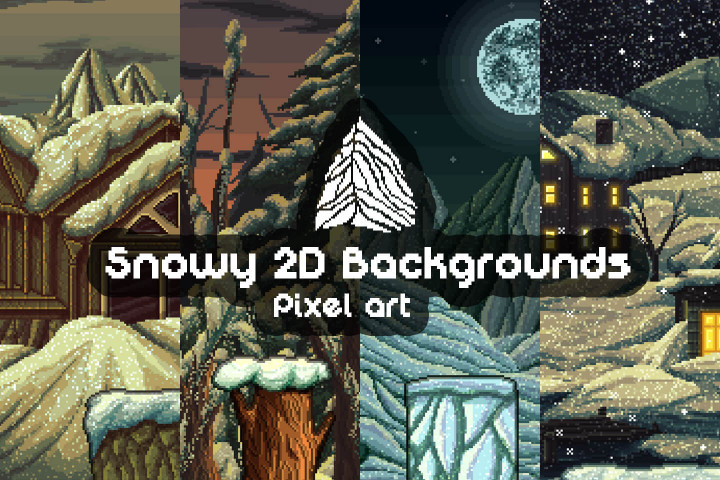 Parallax Snowy 2D Pixel Art Backgrounds - CraftPix.net
