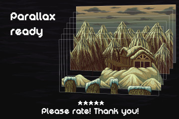 Parallax Snowy 2D Pixel Art Backgrounds - CraftPix.net