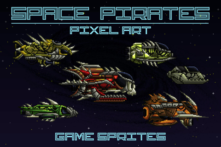 Pixel Art Space Pirates 2D Game Sprites - CraftPix.net