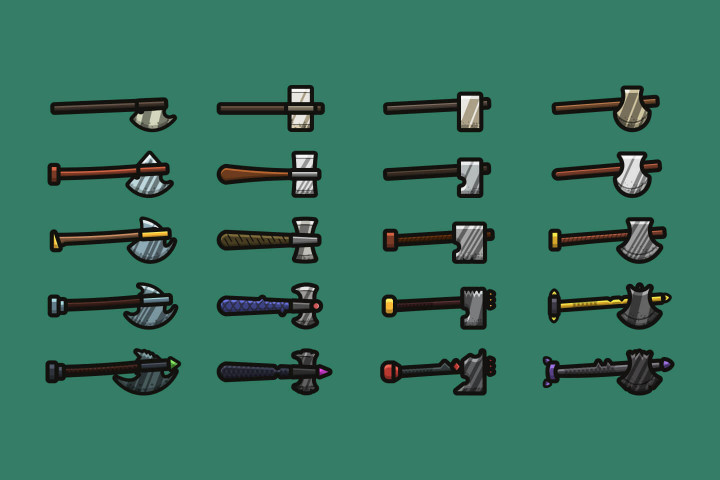 Axes 2D Weapon Pack - CraftPix.net