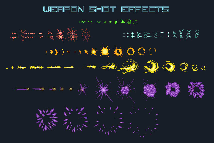 Free Pixel Art Enemy Spaceship 2D Sprites - CraftPix.net