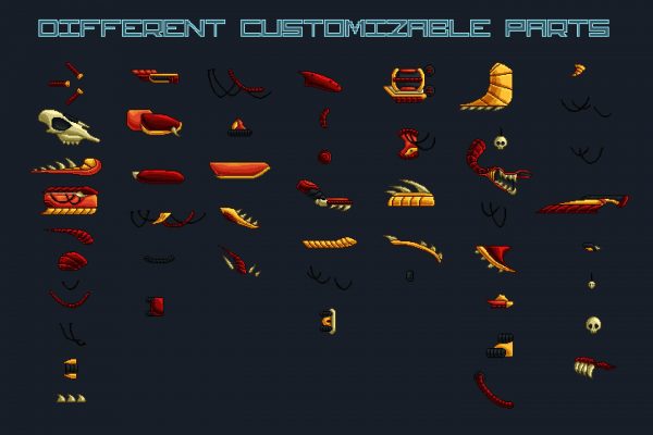 Pixel Art Boss Spaceship 2D Game Sprites - CraftPix.net