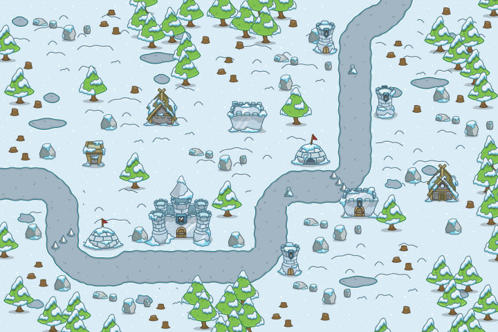 Snowy Top Down 2D Game Tileset - CraftPix.net