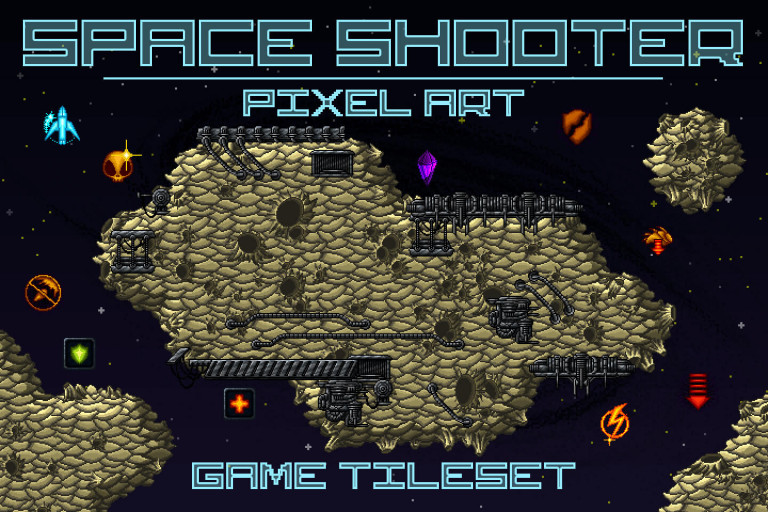 Pixel Art Spaceship 2D Game Sprites - CraftPix.net