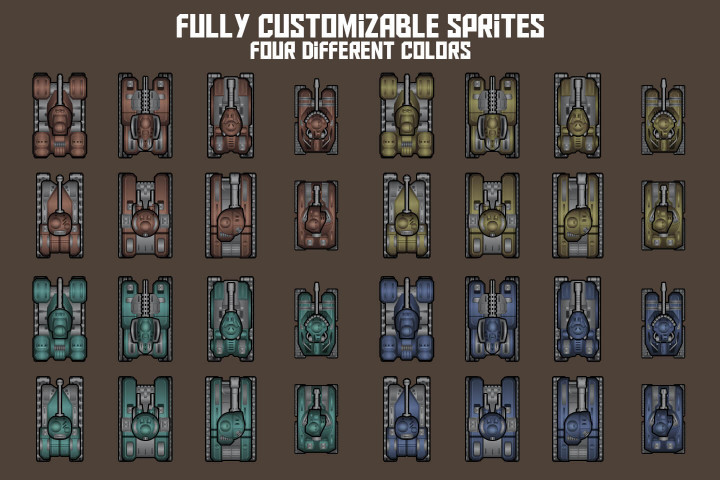 2D Top Down Tank Game Assets - CraftPix.net