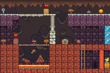 Lava Cave Platformer Level Tileset - CraftPix.net