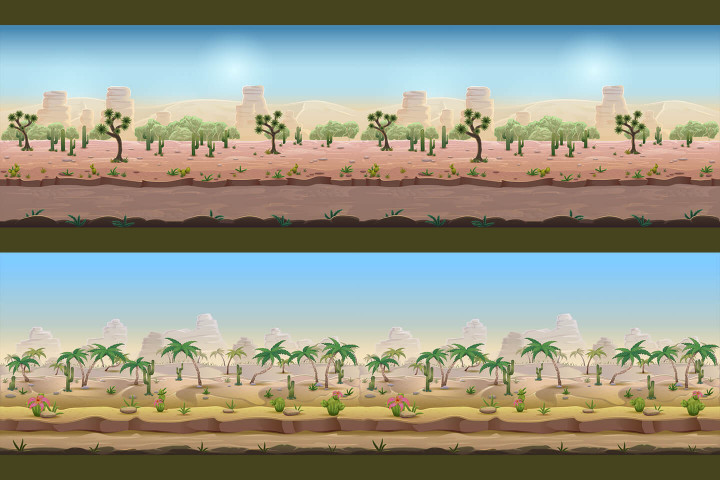 Cartoon Desert Game Backgrounds - CraftPix.net