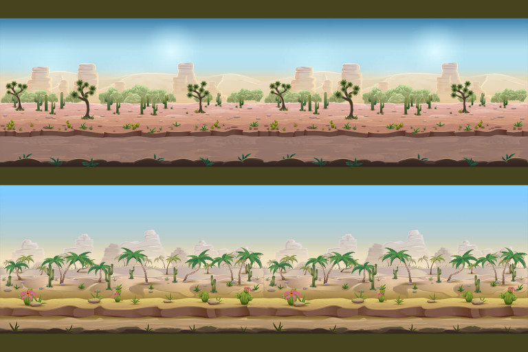Cartoon Desert Game Backgrounds - CraftPix.net