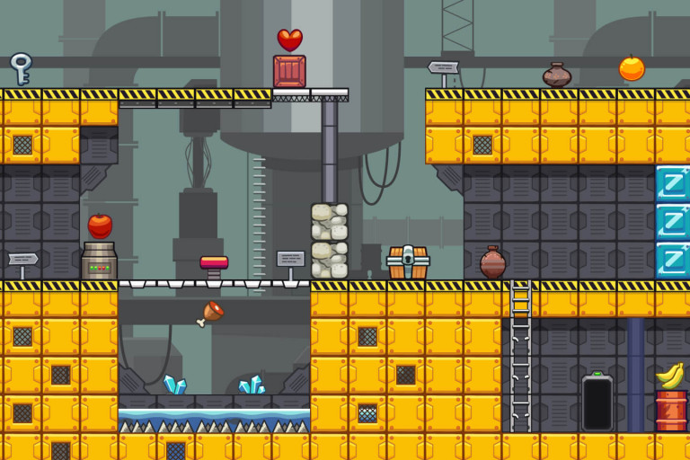 Factory Platformer Game Tileset - CraftPix.net