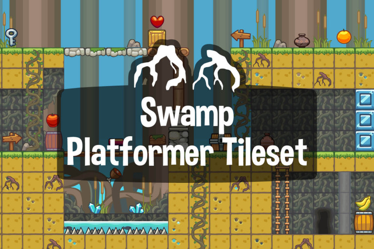 Cave Platformer 2D Game Tileset - CraftPix.net