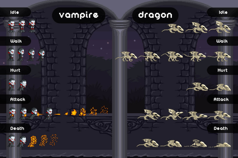 2D Pixel Art Evil Monster Sprites - CraftPix.net